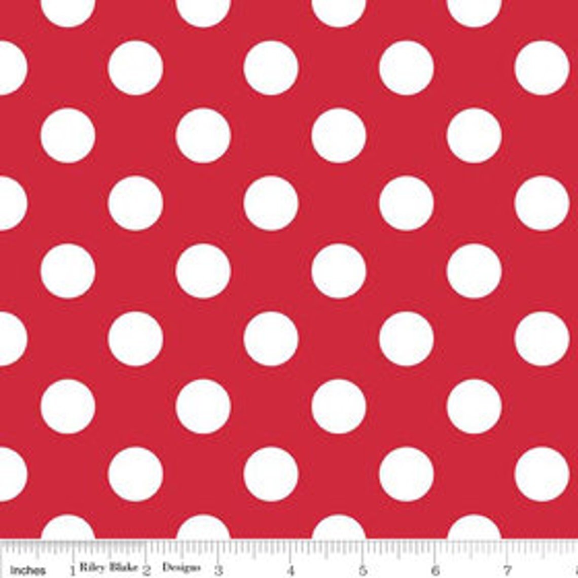 Riley Blake Medium Dot in Red Fabric by the Yard Red Polka - Etsy