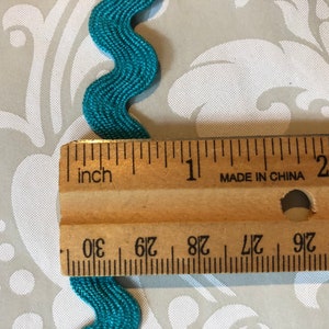 Turquoise Polyester Rick Rack by the Yard, Aqua Ric Rac Trim, Wide Rick ...