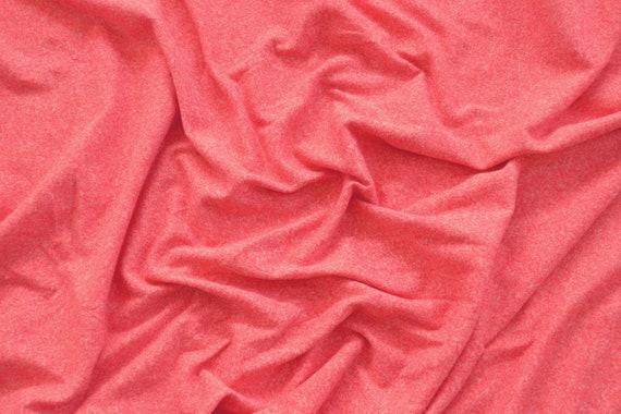 Double Brushed Poly Two Tone Lava Red Knit by the Yard Pink - Etsy
