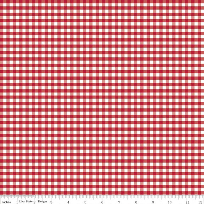 Red Gingham Fabric - Etsy