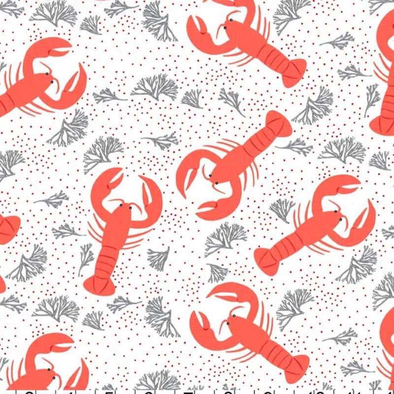 Lobster Print Fabric - Etsy