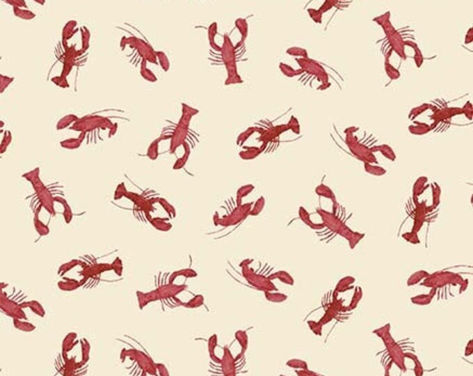 Michael Miller Lobsters From by the Sea Collection, Red Lobster Fabric ...