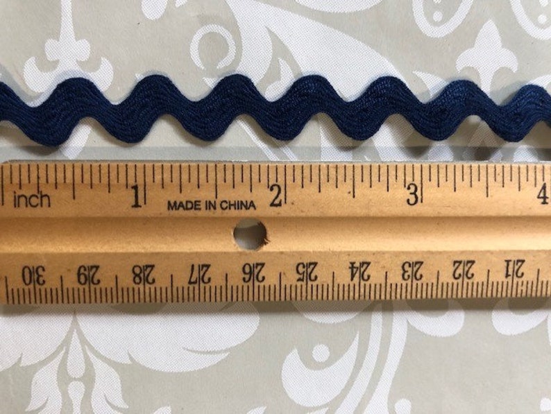 Navy Blue 1/2 Inch Rick Rack by the Yard, Navy Ric Rac, Half Inch Rick ...