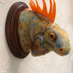 Iguana Trophy Mount - 4x6x6” Needle Felt Sculpture - Etsy