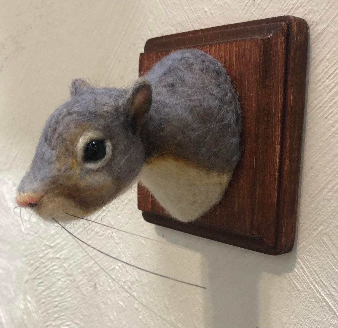 Squirrel Trophy Mount - 4x4” Needle Felt Sculpture - Etsy