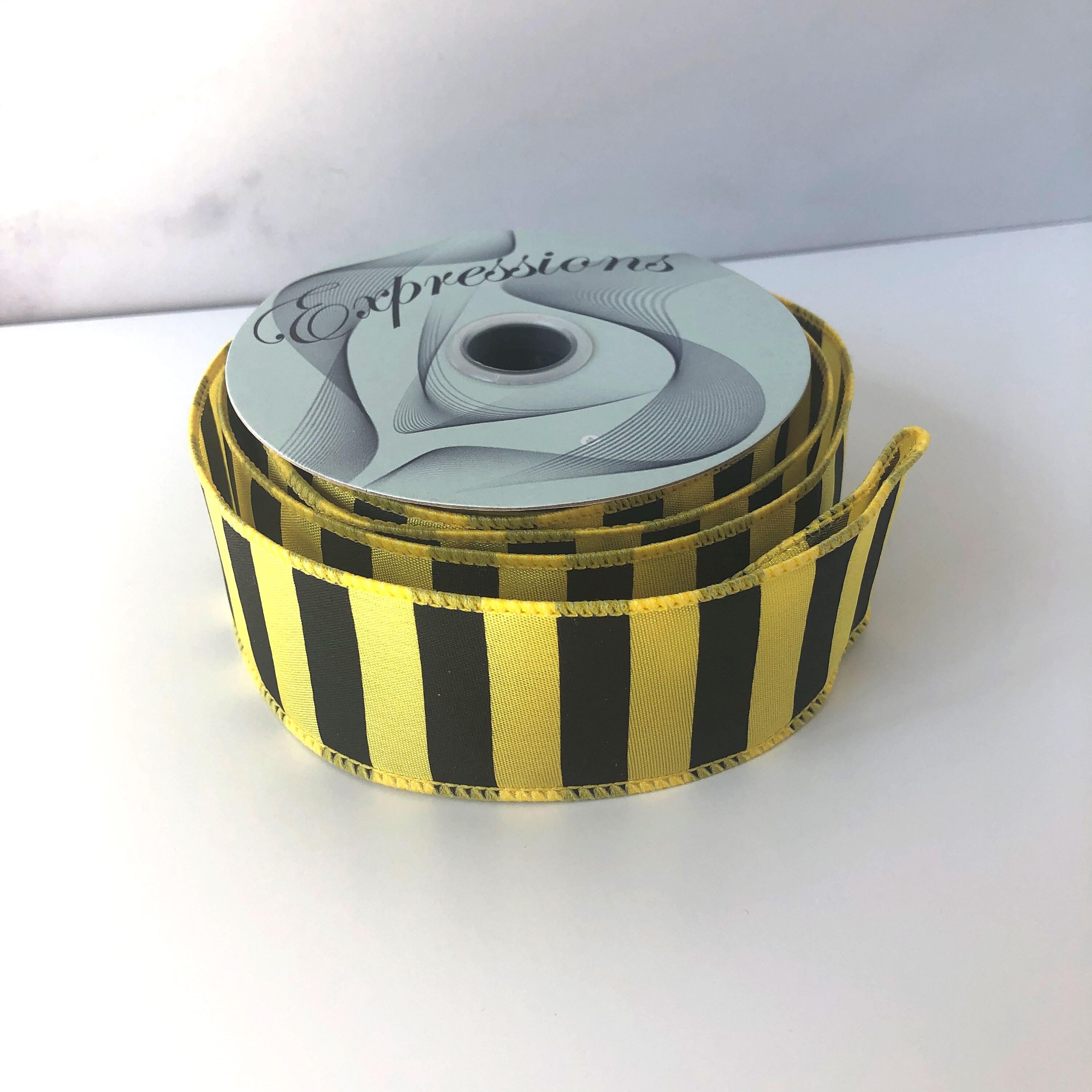 Yellow and Black Striped Ribbon - Etsy