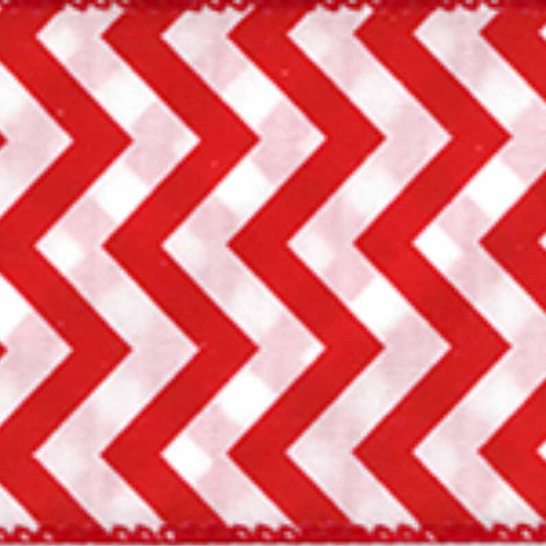 Ruban de chevron rouge et blanc câblé - Etsy France