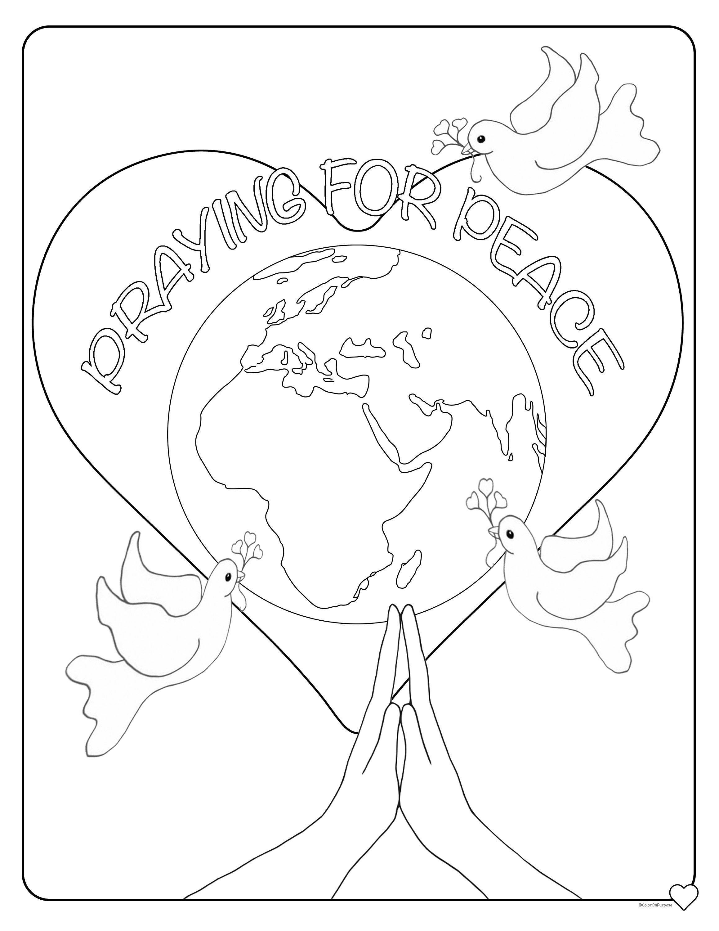 Word Peace Coloring Pages PEACE Flower Coloring Page Hattifant