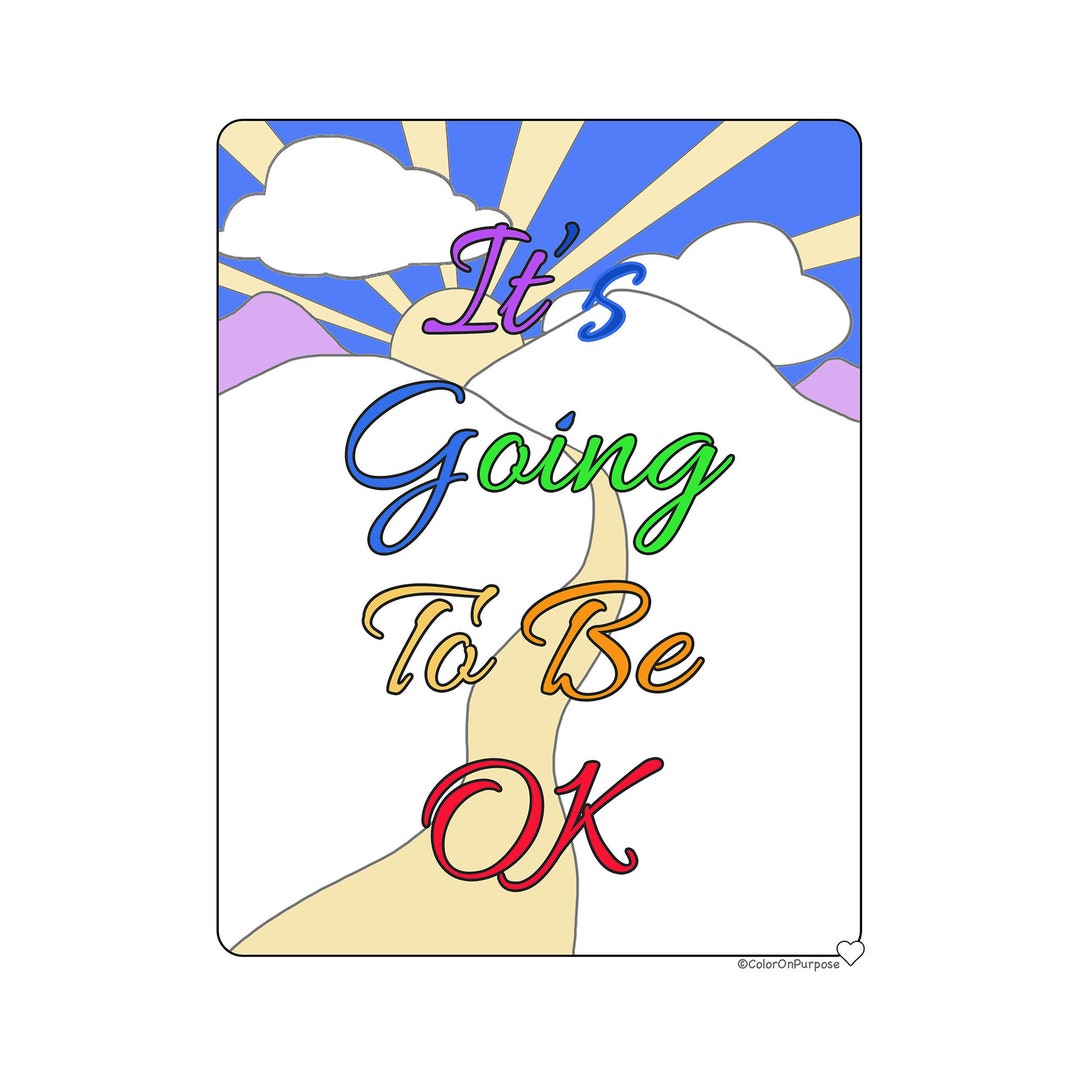 Dibujos para colorear de salud mental. Afirmación de recordatorio ...