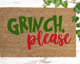 Grinch Mat Door - Etsy