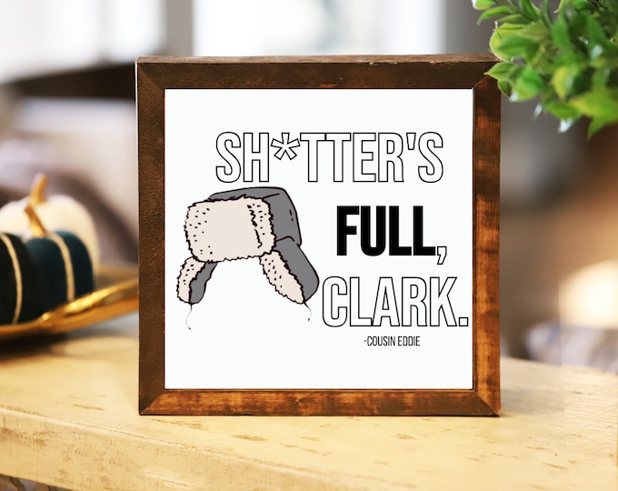 Shitters Full Sign, Christmas Bathroom Decor, Funny Christmas Signs ...