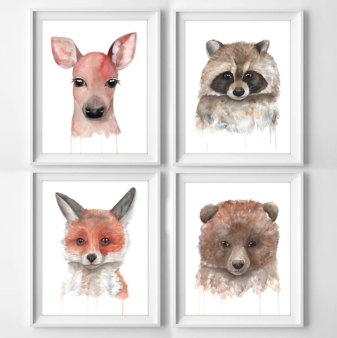 Woodland Watercolor Set - Etsy