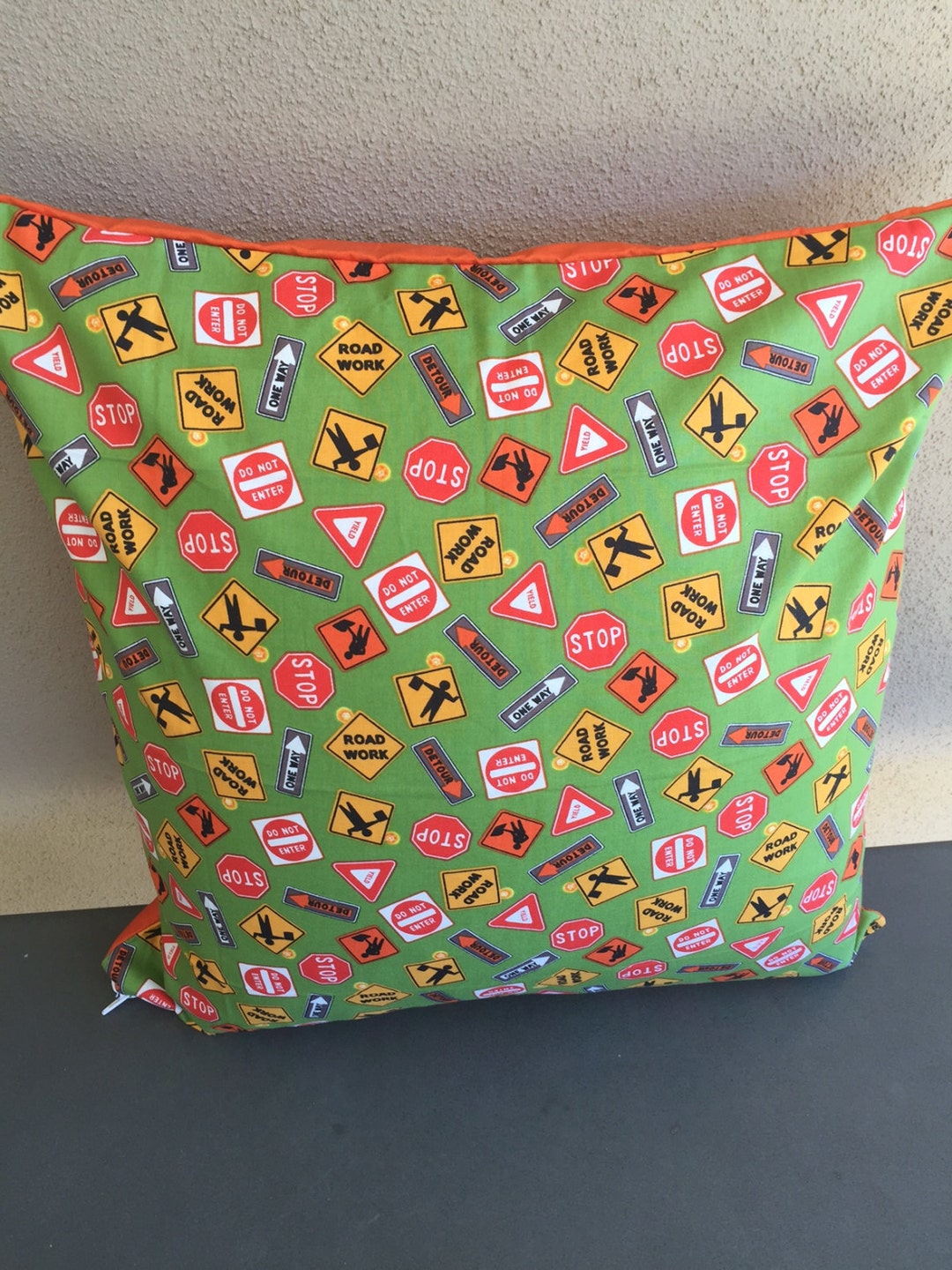 A Road Signs Cushion Cover - Etsy