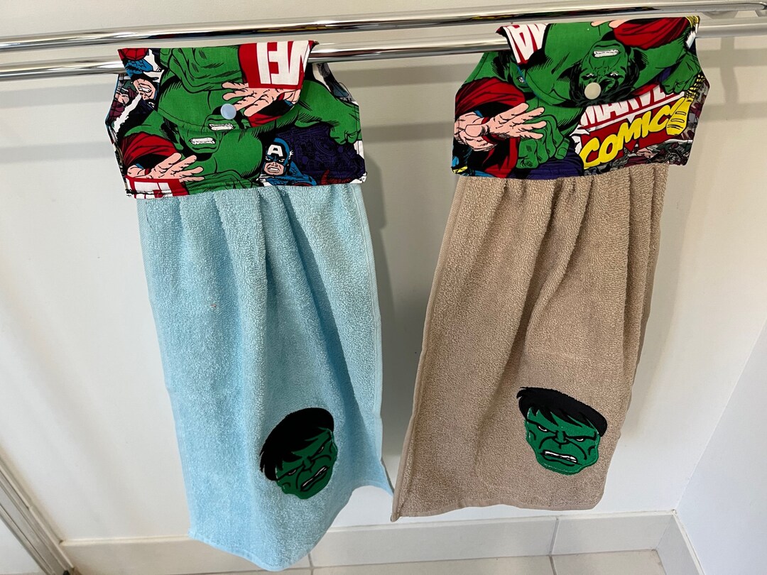A the Hulk Embroidered Hanging Hand Towel Home, Office, Gym, Fathers ...