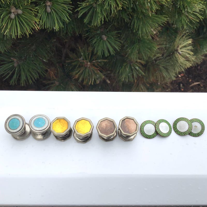 Snap Art Deco Cuff Links - Etsy