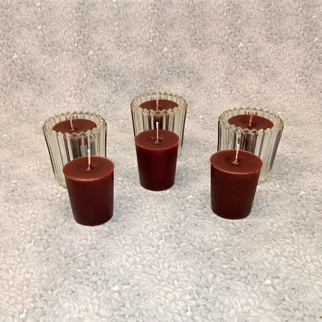 Dark Red Classic Hand-poured Unscented Votive Candles - Etsy