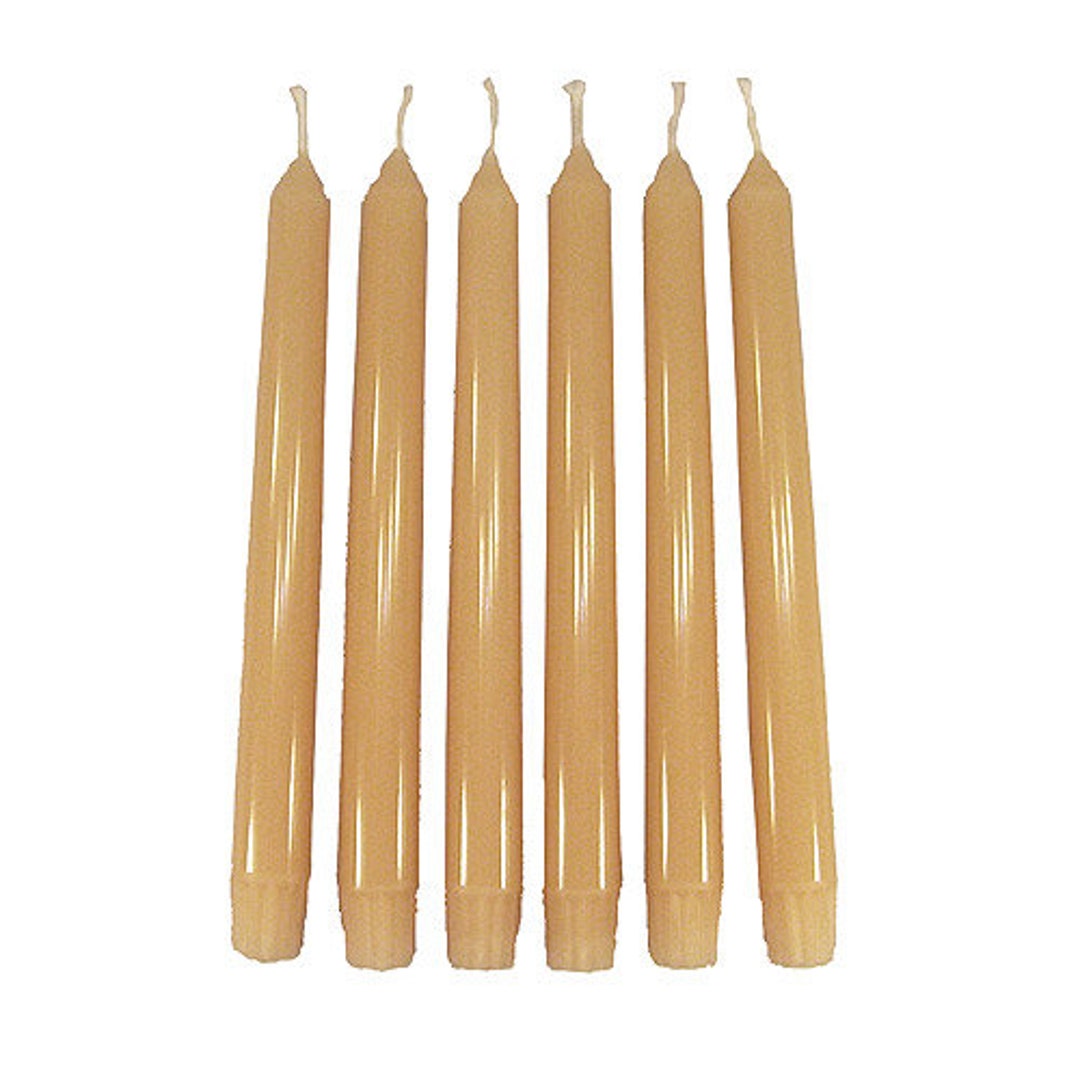 6 Bone Buff Classic Hand-poured Unscented Taper Candles - Etsy