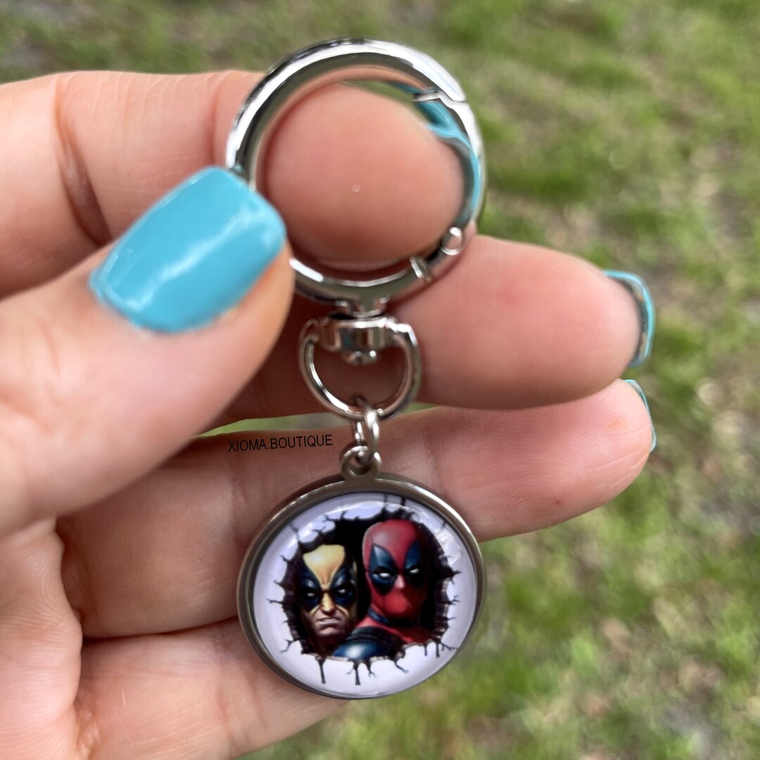 Deadpool and Wolverine Keychain Superhero Keychain Handmade Gift - Etsy