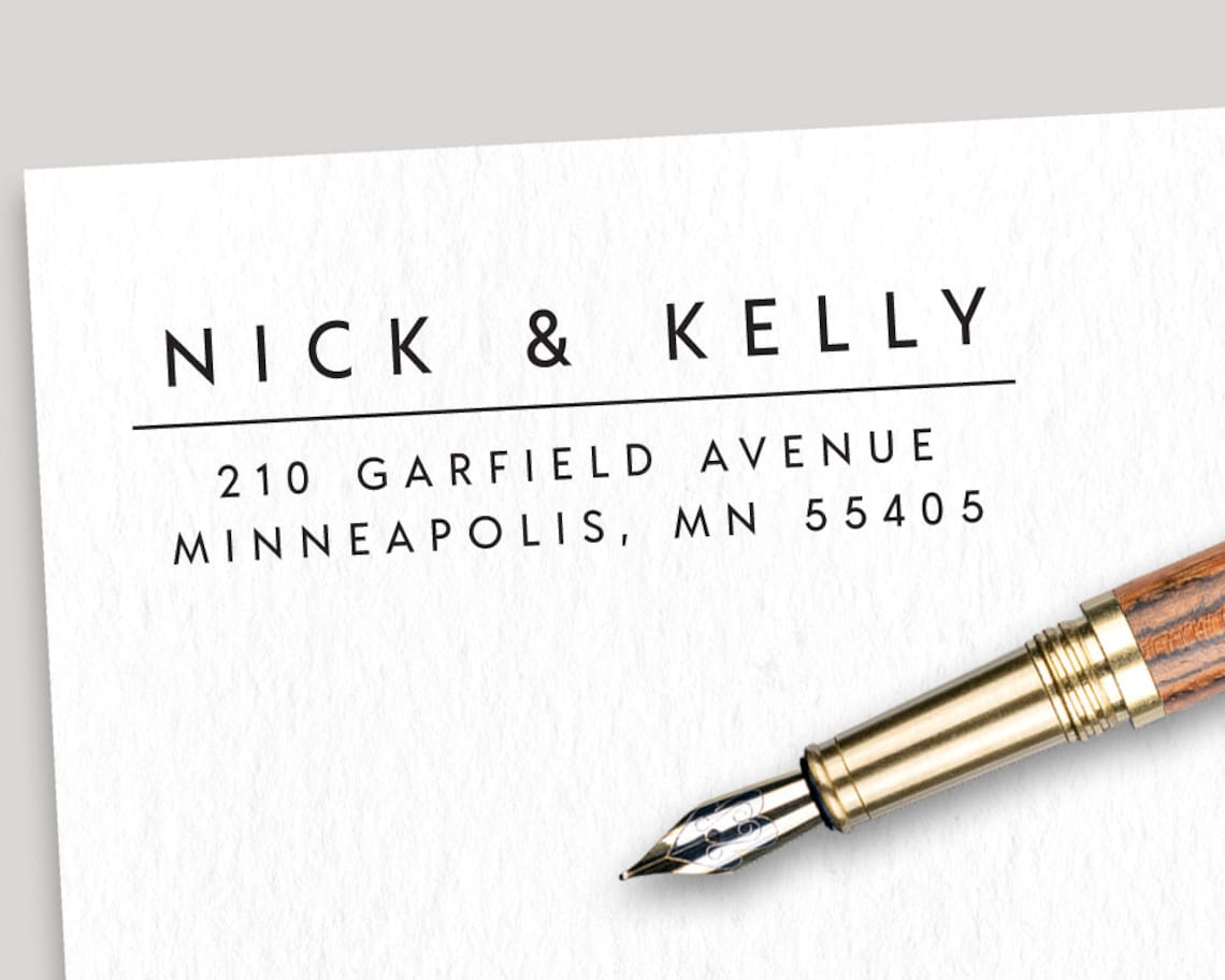 RETURN ADDRESS STAMP Custom Return Address Stamp Self Ink | Etsy