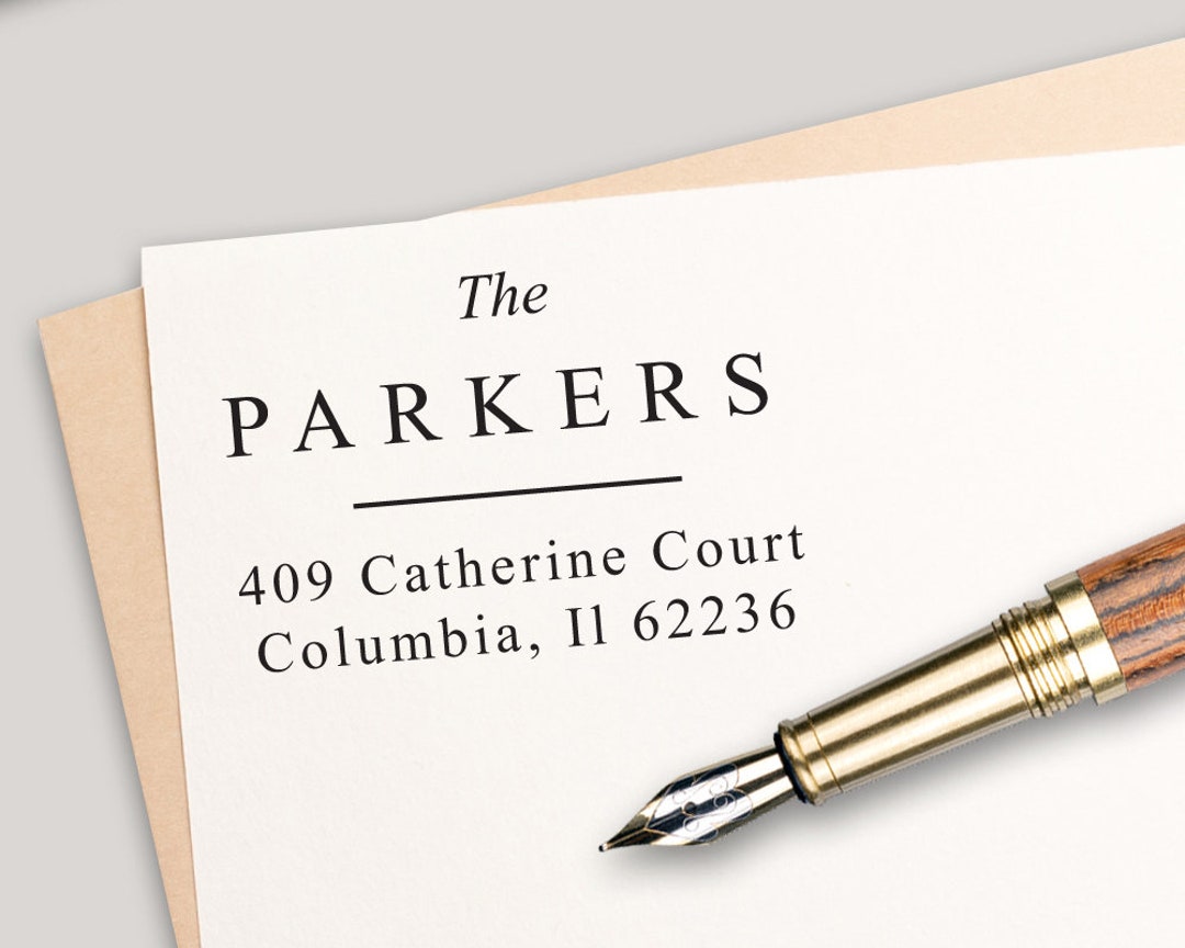 Custom Rubber Stamp Self-inking Address Stamp Clean Return - Etsy