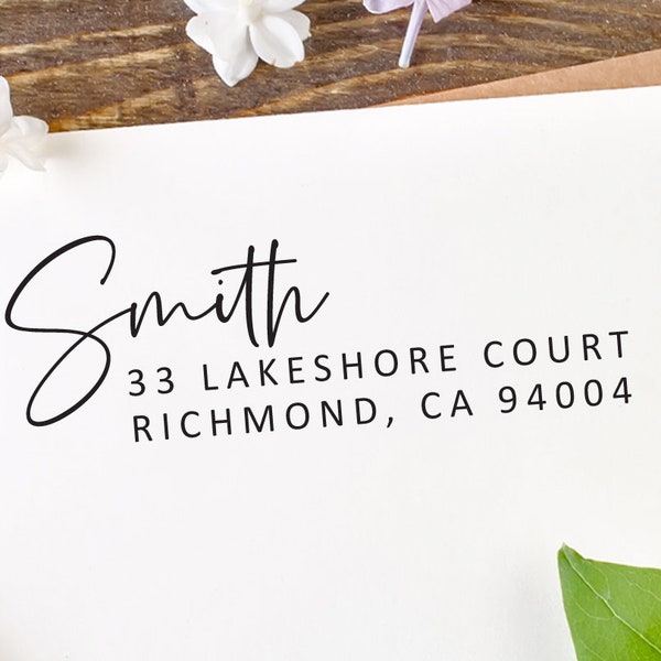 Western Address Stamp - Etsy