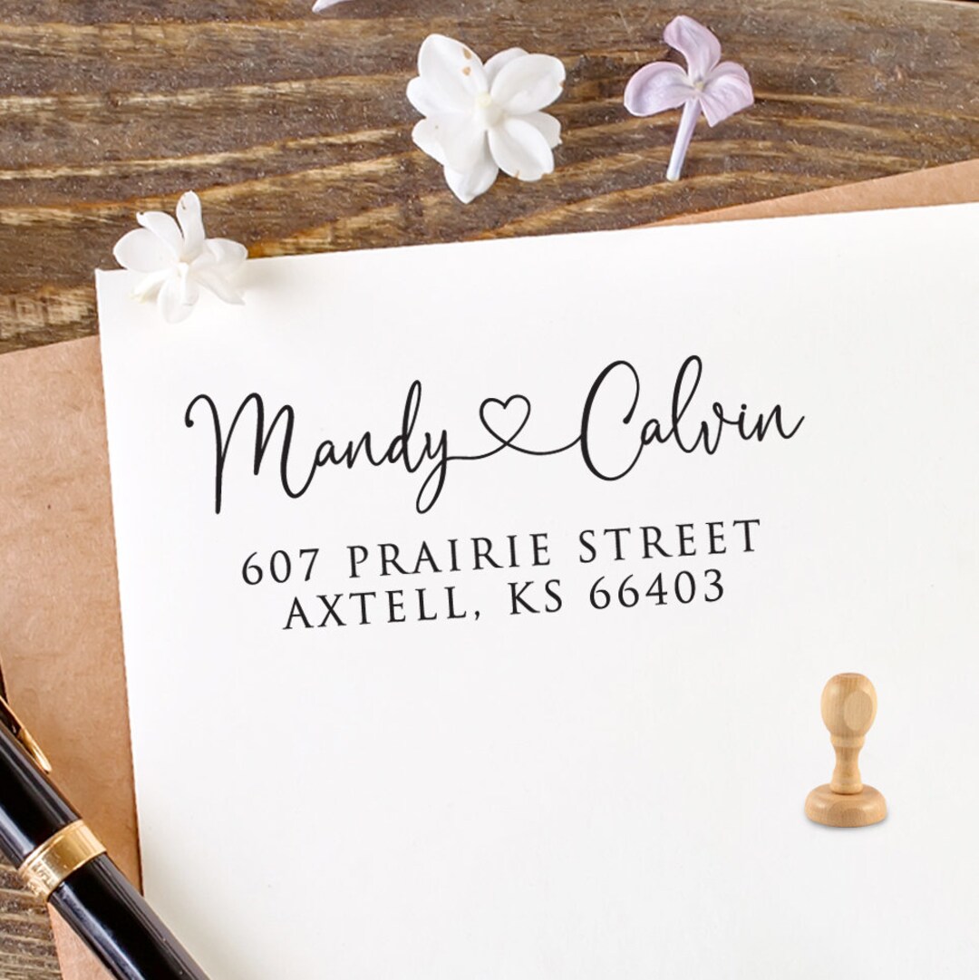 RETURN ADDRESS STAMP Custom Return Address Stamp Self Ink - Etsy