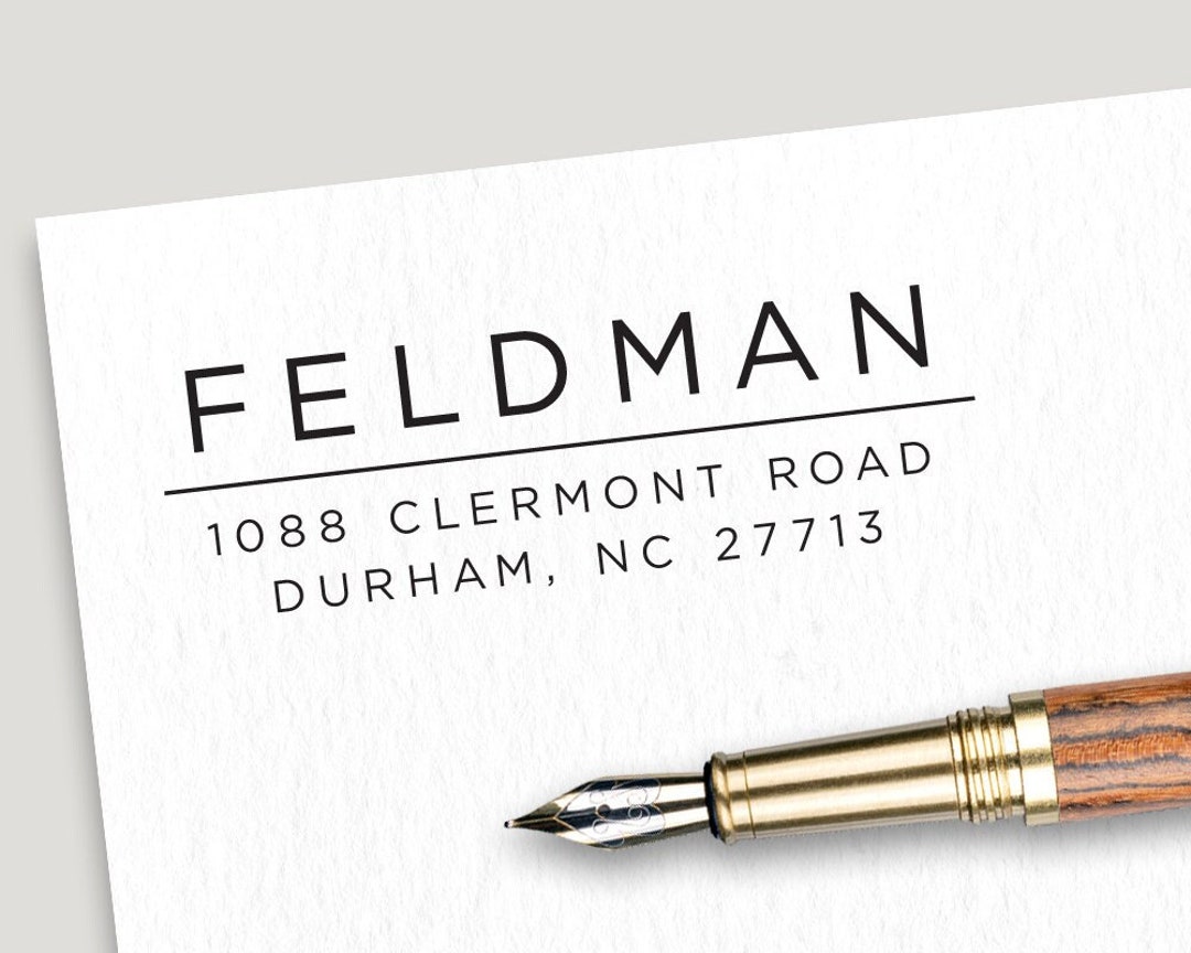 RETURN ADDRESS STAMP Custom Return Address Stamp Self Ink - Etsy