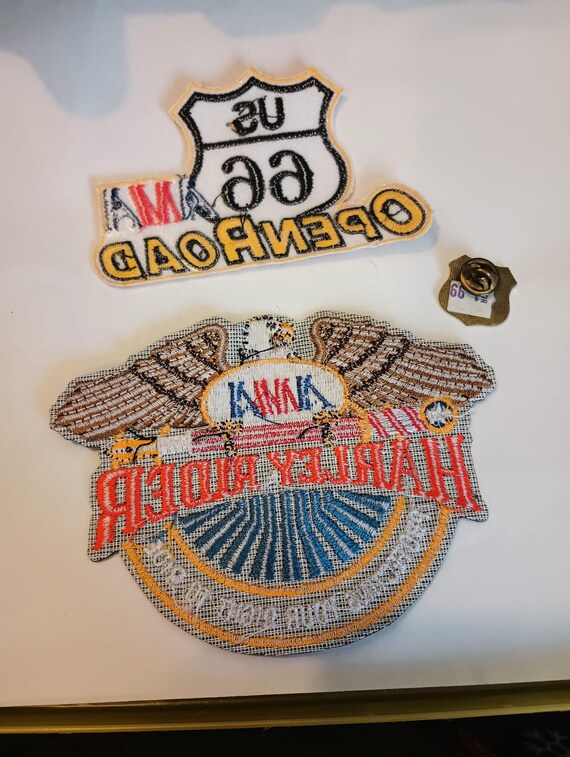 Vintage Harley Davidson (2) AMA Route 66 Patches & Pi… - Gem