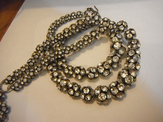 Double Strand Prong Set Rhinestone Sphere Beads Neckl… - Gem