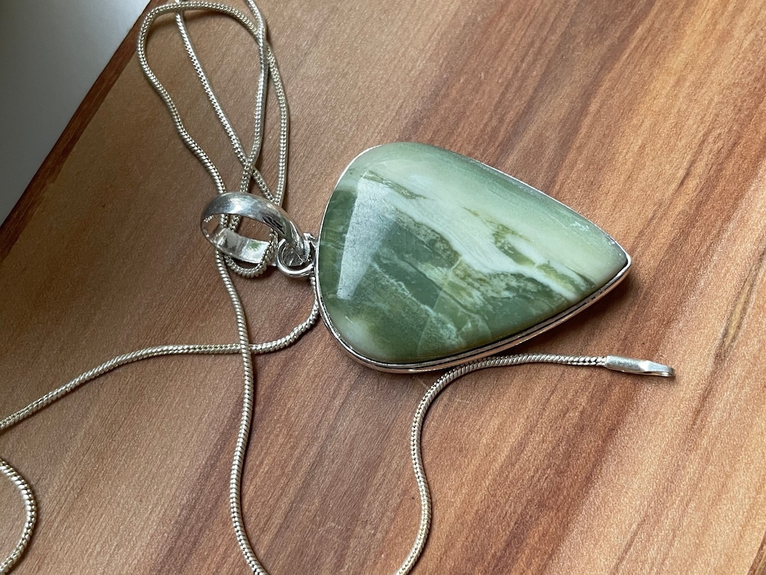 Larsonite and Silver Pendant, "rooting of the Heart" - Etsy