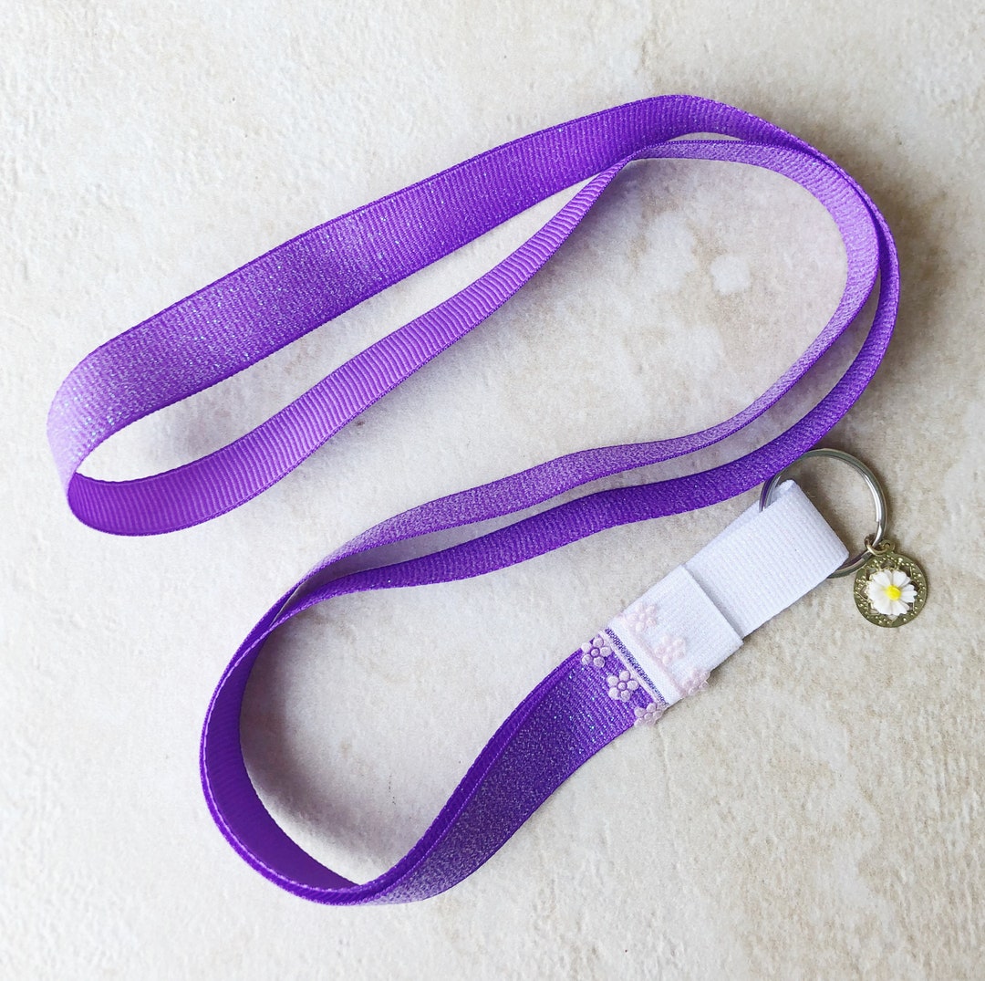Lanyard, Princess Lanyard, Purple Lanyard, Sparkly Purple Princess ...