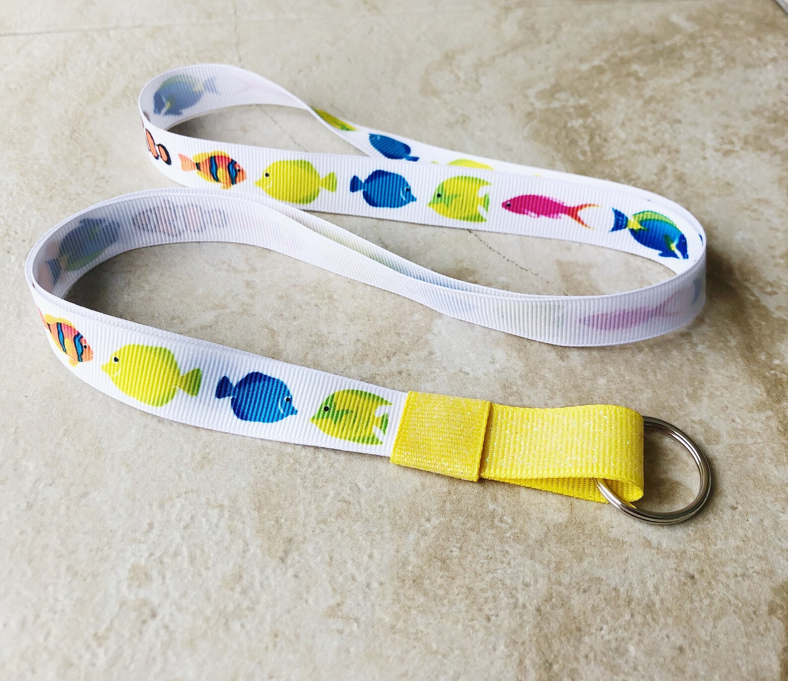 Lanyard, Rainbow Fish Lanyard, Nemo Fish Lanyard, Ocean Lanyard, Fish ...