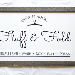 Fluff and Fold Laundry Sign Printable Download, Farmhouse Laundry Sign ...