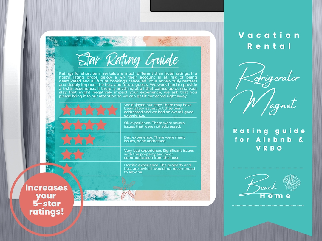 Vacation Rental Host Rating Fridge Magnet | Beach House Vacation | VRBO ...