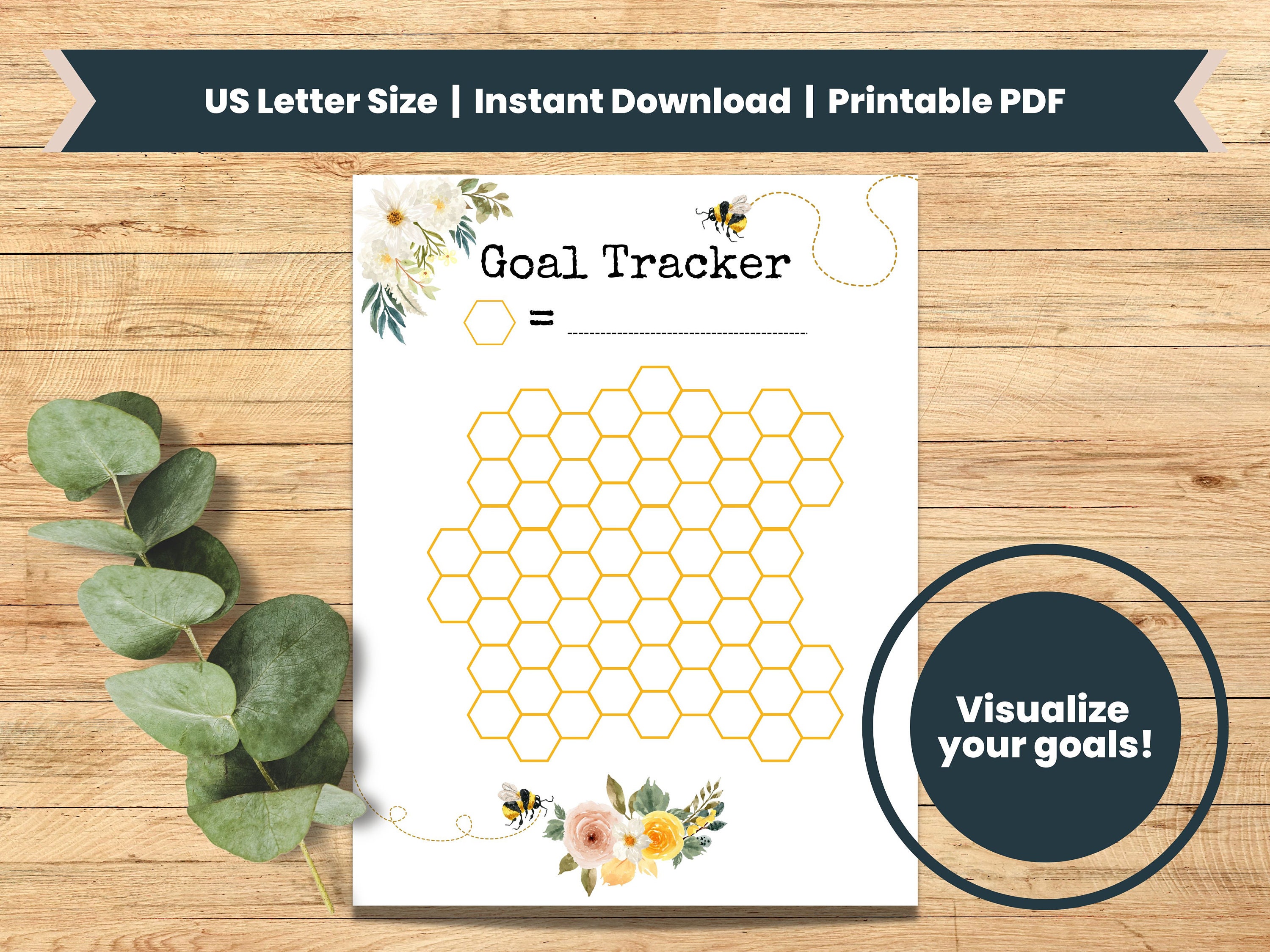 Printable Honeycomb Goal Tracker | Savings Tracker | Money Emergency ...