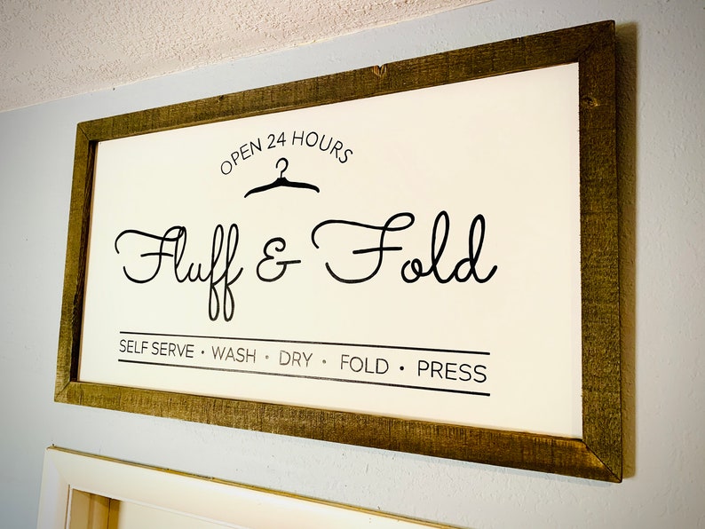 Fluff and Fold Laundry Sign Printable Download, Farmhouse Laundry Sign ...