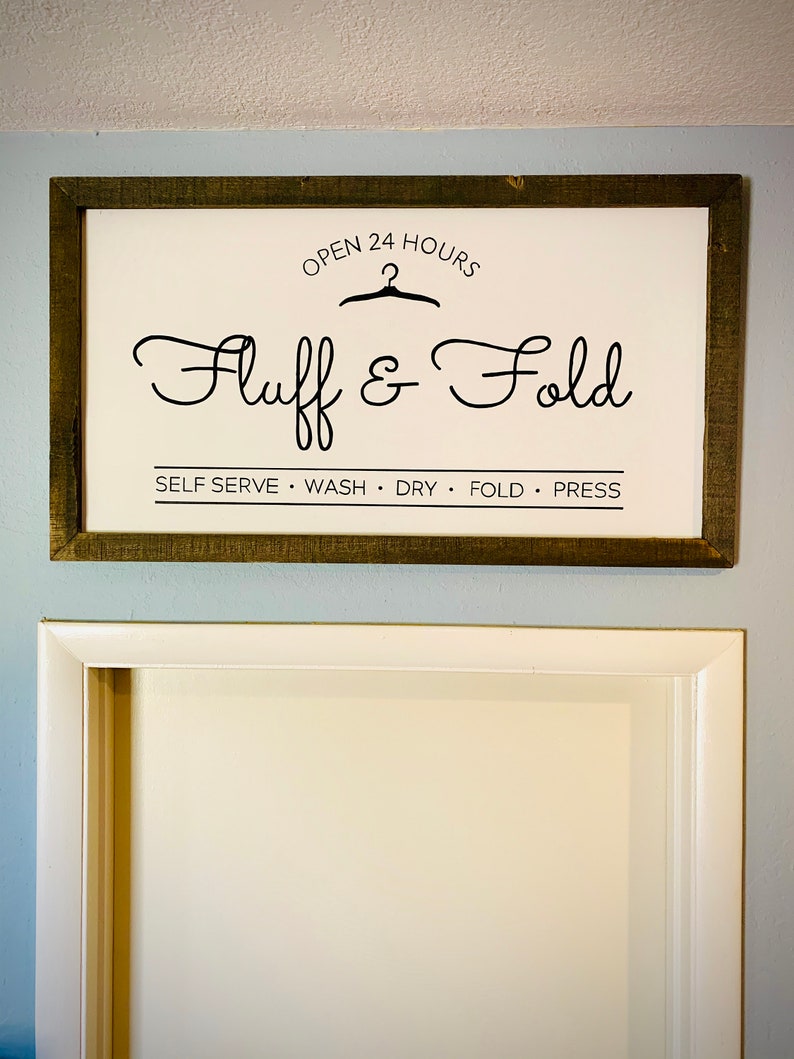 Fluff and Fold Laundry Sign Printable Download, Farmhouse Laundry Sign ...