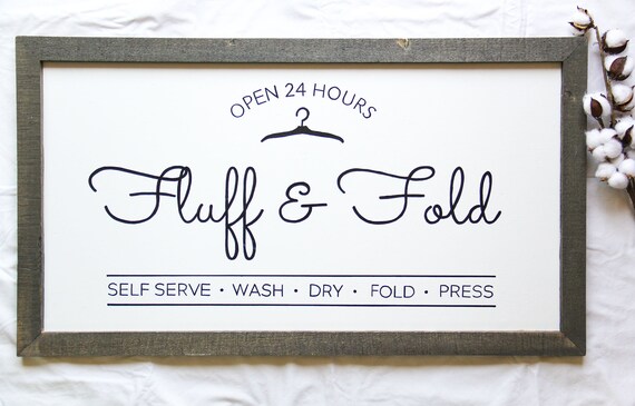 Fluff and Fold Laundry Sign Printable Download Farmhouse | Etsy