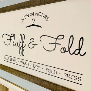 Fluff and Fold Laundry Sign Printable Download, Farmhouse Laundry Sign ...