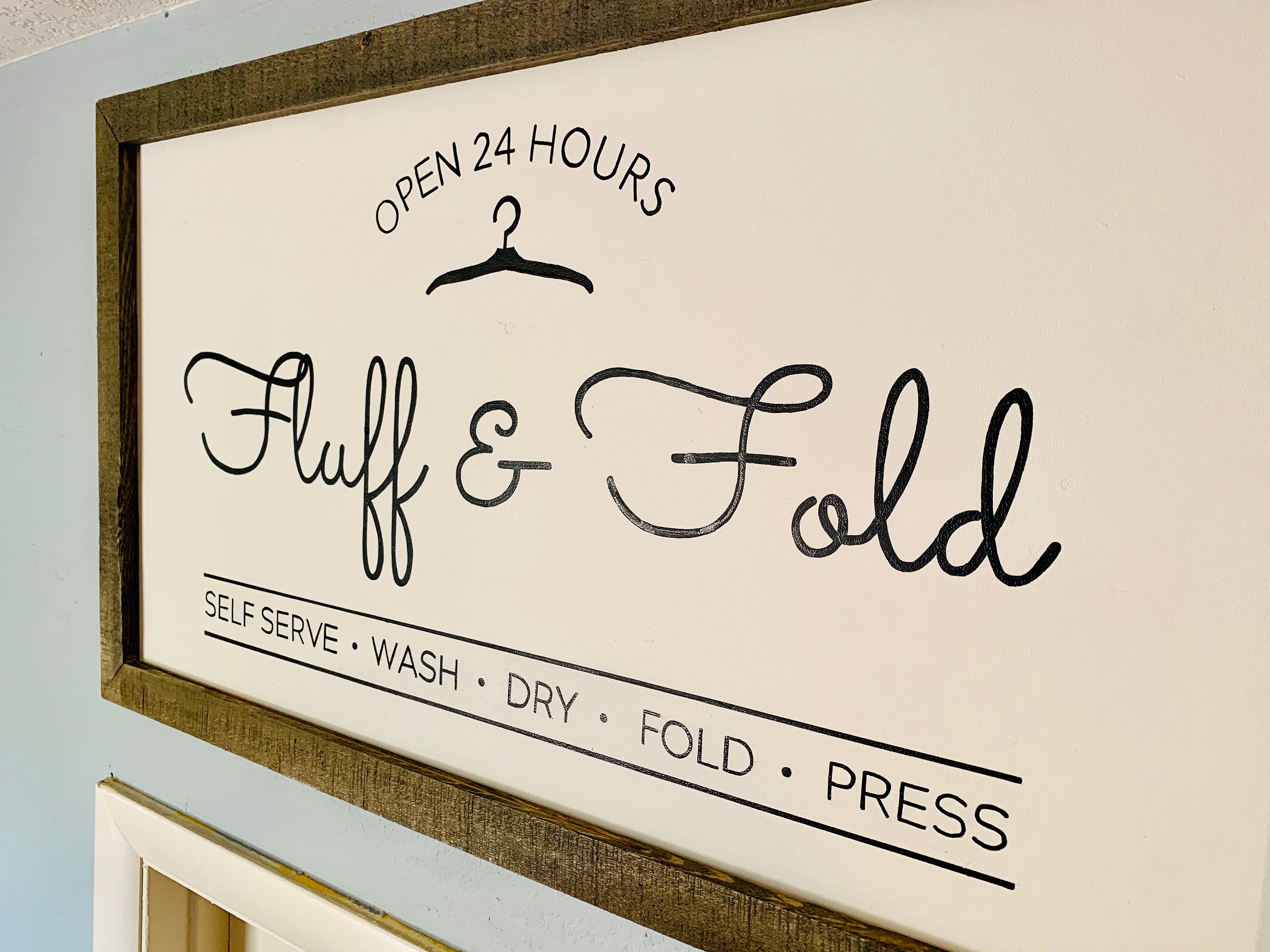 Fluff and Fold Laundry Sign Printable Download, Farmhouse Laundry Sign ...