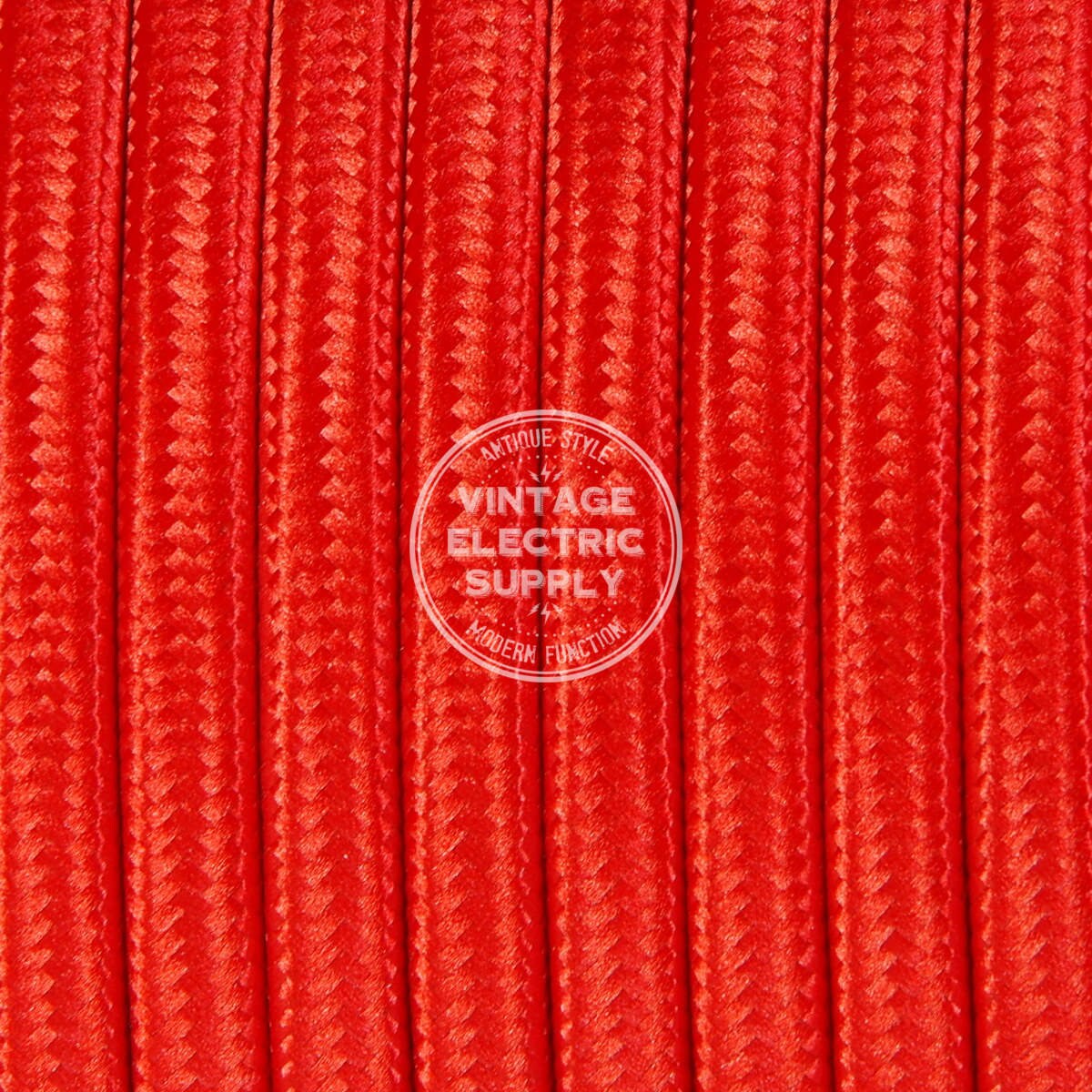 Red Parallel (flat) Cloth Covered Wire - Antique Lamp Cord - UL Listed ...