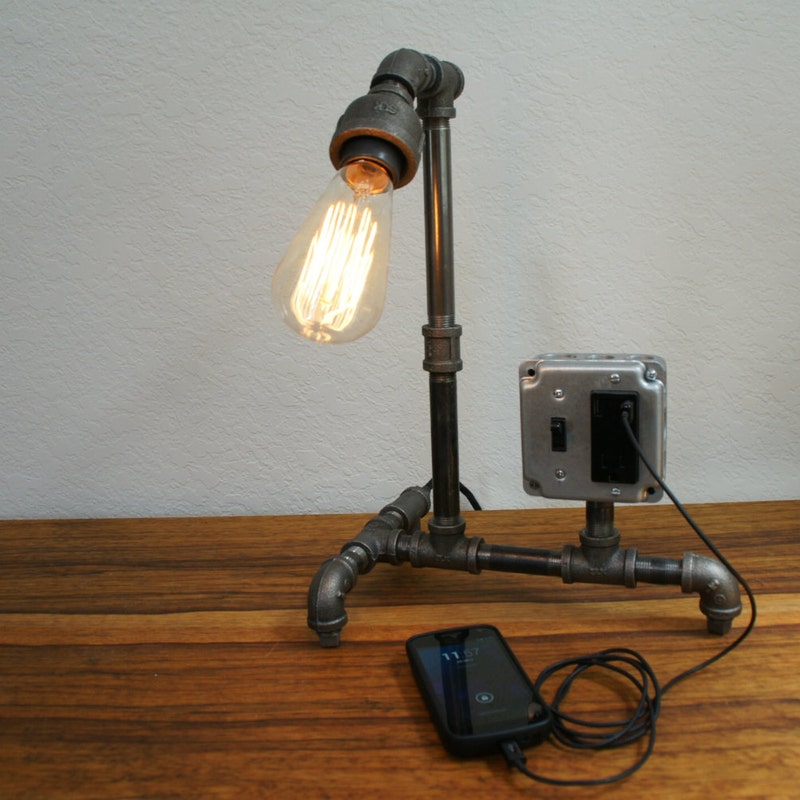 Iron Pipe Lamp - Etsy