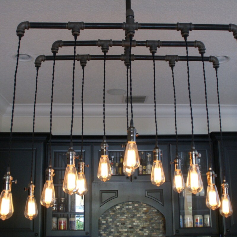 Pipe Chandelier - Etsy