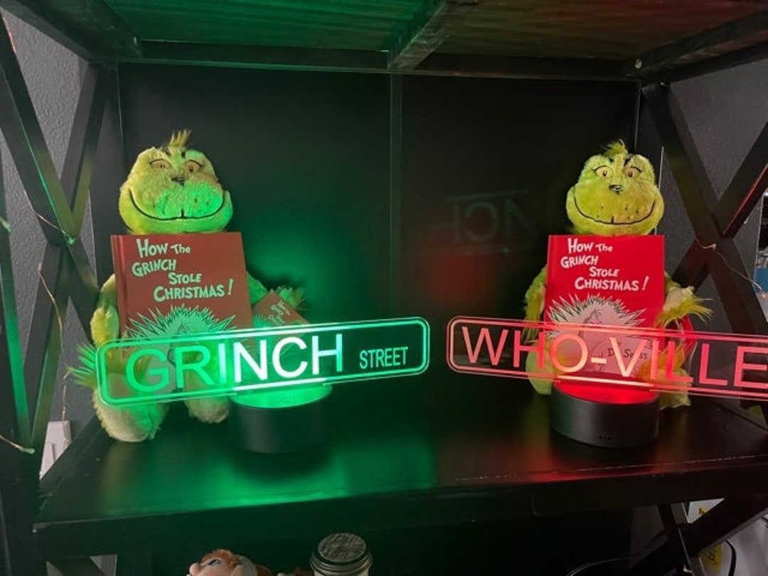Grinchstreet Sign Whovillechristmassantaedge Litled - Etsy
