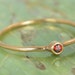 Tiny Garnet Ring, 14k Solid Rose Gold Garnet Ring, Garnet Stacking Ring, Garnet Mothers Ring ...