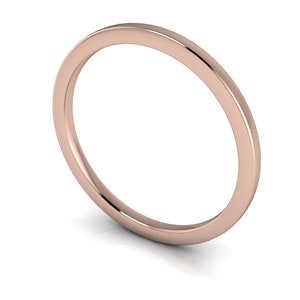 1.5mm Square Rose Gold Ring 10k, 14k, or 18k, Solid Gold, Square Gold ...