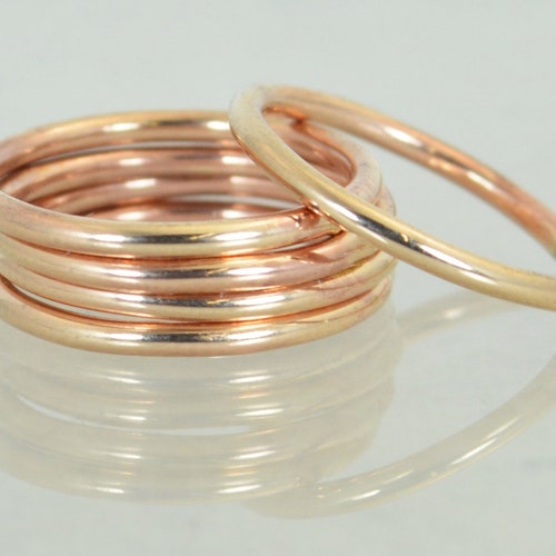 Round Classic Size Bronze Ringsbronze Ring Bronze Stacking - Etsy
