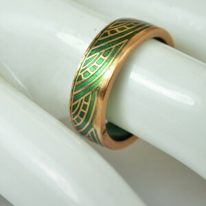 Green Thai Coin Ring, Wave Ring, Ray Ring, Thailand Coin Ring, Coin Art ...