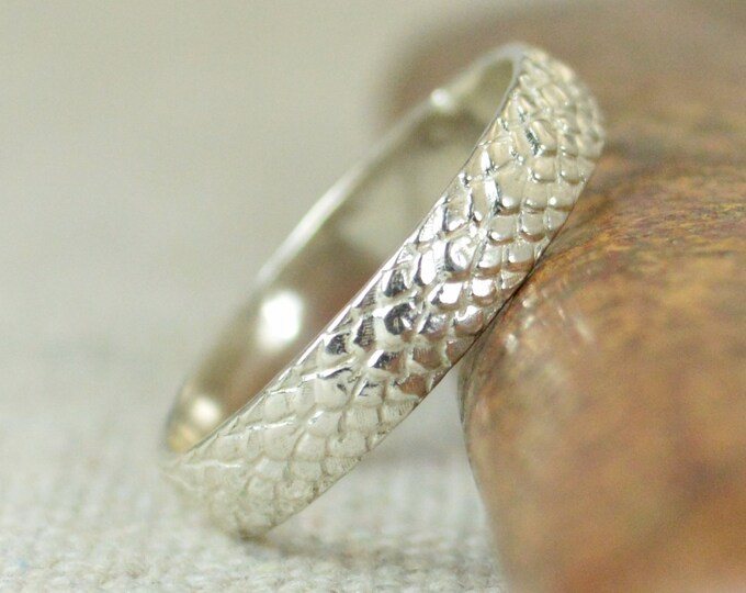 Silver Snake Scale Ring, Sterling Ring, Dragon Scale Ring, Silver ...