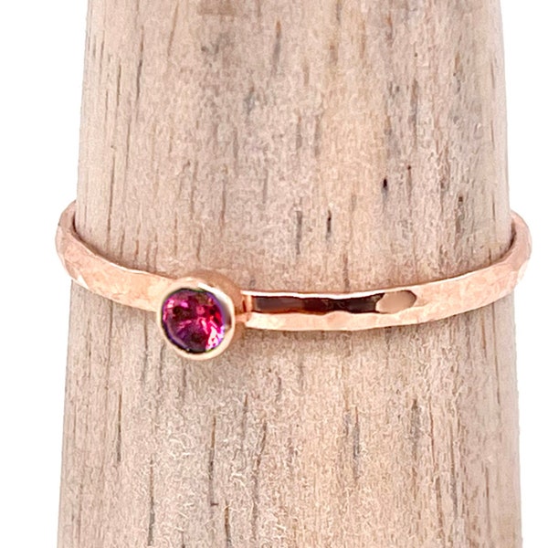 Rose Gold Ruby Ring - Etsy